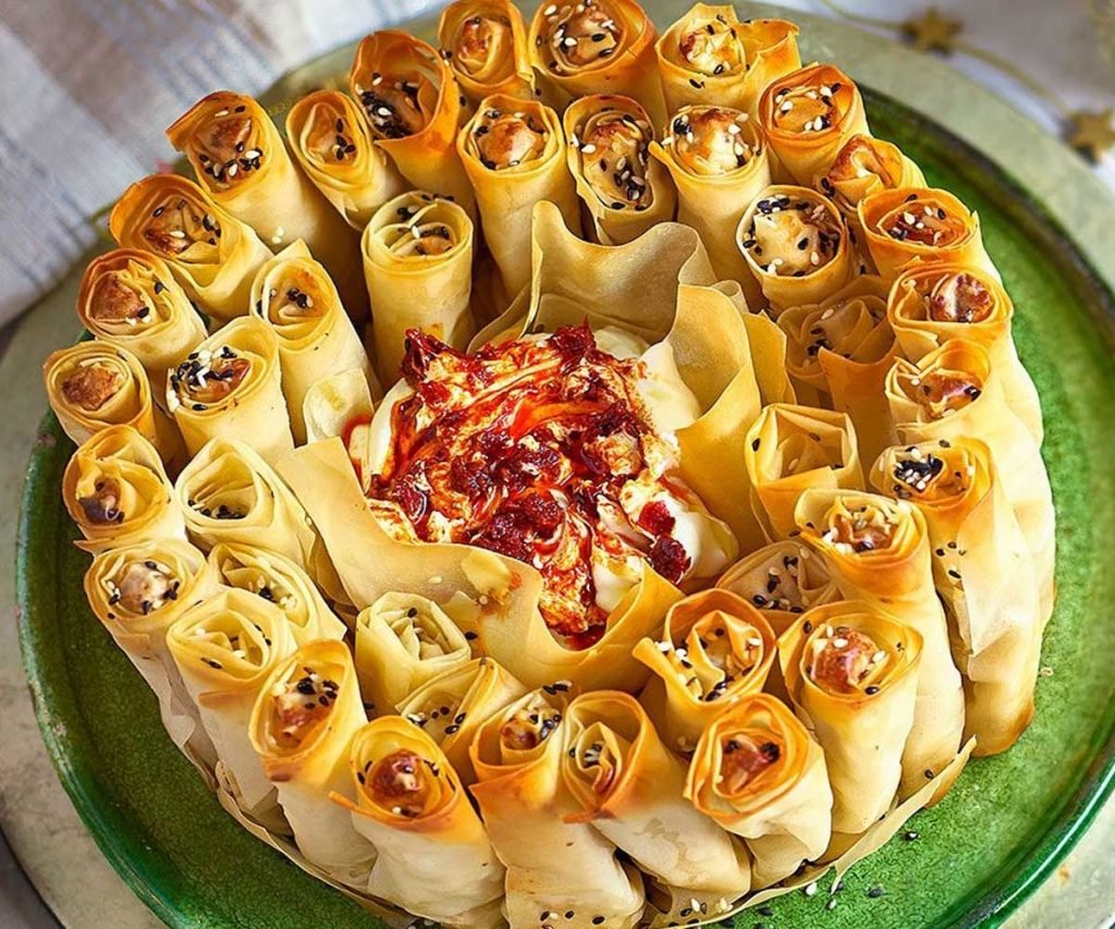 Pick & Dip Filo Straws with Feta, Dates & Sesame Seeds – FoodWiki