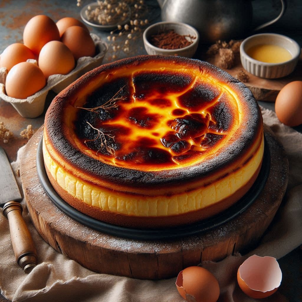 Burnt Basque Cheesecake (Eggless & With Eggs) – FoodWiki