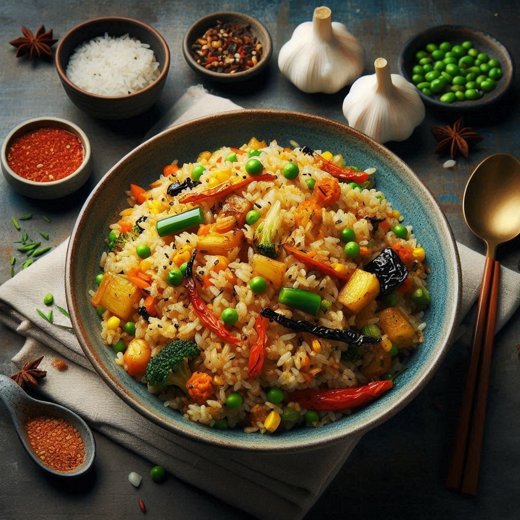 Burnt Garlic Fried Rice | Spicy Veg Fried Rice – FoodWiki